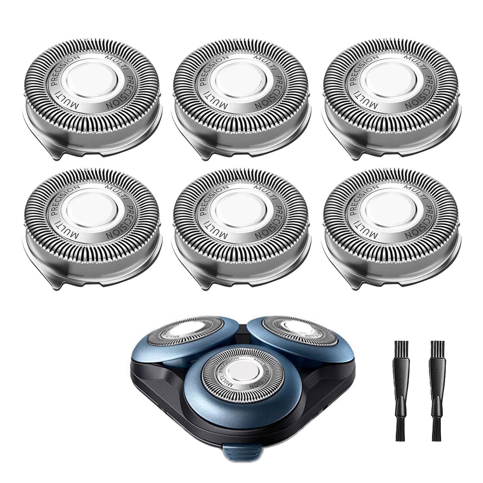 Gleway SH50/52 Replacement Heads Compatible with Philips Series 5000 Shavers, SH50 MultiPrecision Blades Upgrade Head Blades Compatible with Norelco Series 5000 SH50 Electric Shavers