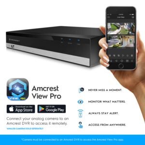 Amcrest 5MP UltraHD 8 Channel DVR Security Camera System Recorder, 5MP Security DVR for Analog Security Cameras, Remote Smartphone Access, Pre-Installed 3TB Hard Drive (AMDV5M8-3TB)