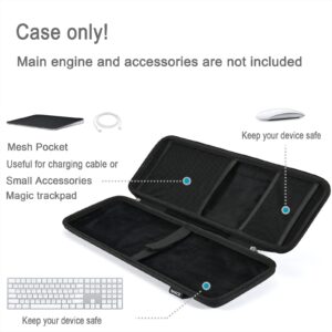 RAIACE Hard Storage Case Compatible with Apple Magic Keyboard + Magic Mouse. (Case Only) - Black