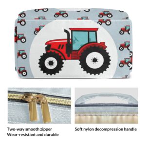 XIUCOO Personalized Red Farm Tractor Diaper Bag Backpack with Name Mommy Nursing Baby Bags Travel Nappy Bag Gift