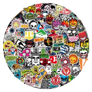 100 PCS Vinyl Random Skateboard Cool Stickers no Repeat Stickers Notebook Stickers Guitar Trolley case Stickers Waterproof car Graffiti Stickers The Teen Boys and Girls