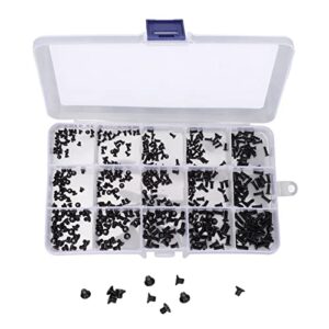 kuidamos laptop screws, portable sturdy durable replacement notebook computer screws carbon steel with storage box for electronic repair for laptop repairs