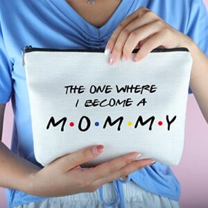 New Mommy Gift Pregnancy Gifts for First Time Moms Zipper Makeup Bag Travel Cosmetic Bag the One Where I Become a Mommy Bag First Time Mom Gift Mommy to Be Gift Baby Shower Announcements Ideas