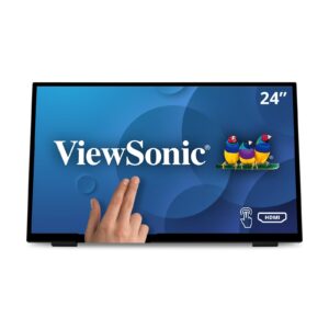 viewsonic td2465 24 inch 1080p touch screen monitor with advanced ergonomics, hdmi and usb inputs