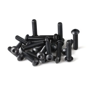 M5-0.8 x 30mm Button Head Socket Cap Screws Bolts 10.9 Grade Alloy Steel Metric, Black Oxide Finish, Machine Fully Threaded, Allen Hex Drive, 50PCS