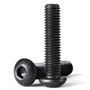 m5-0.8 x 30mm button head socket cap screws bolts 10.9 grade alloy steel metric, black oxide finish, machine fully threaded, allen hex drive, 50pcs