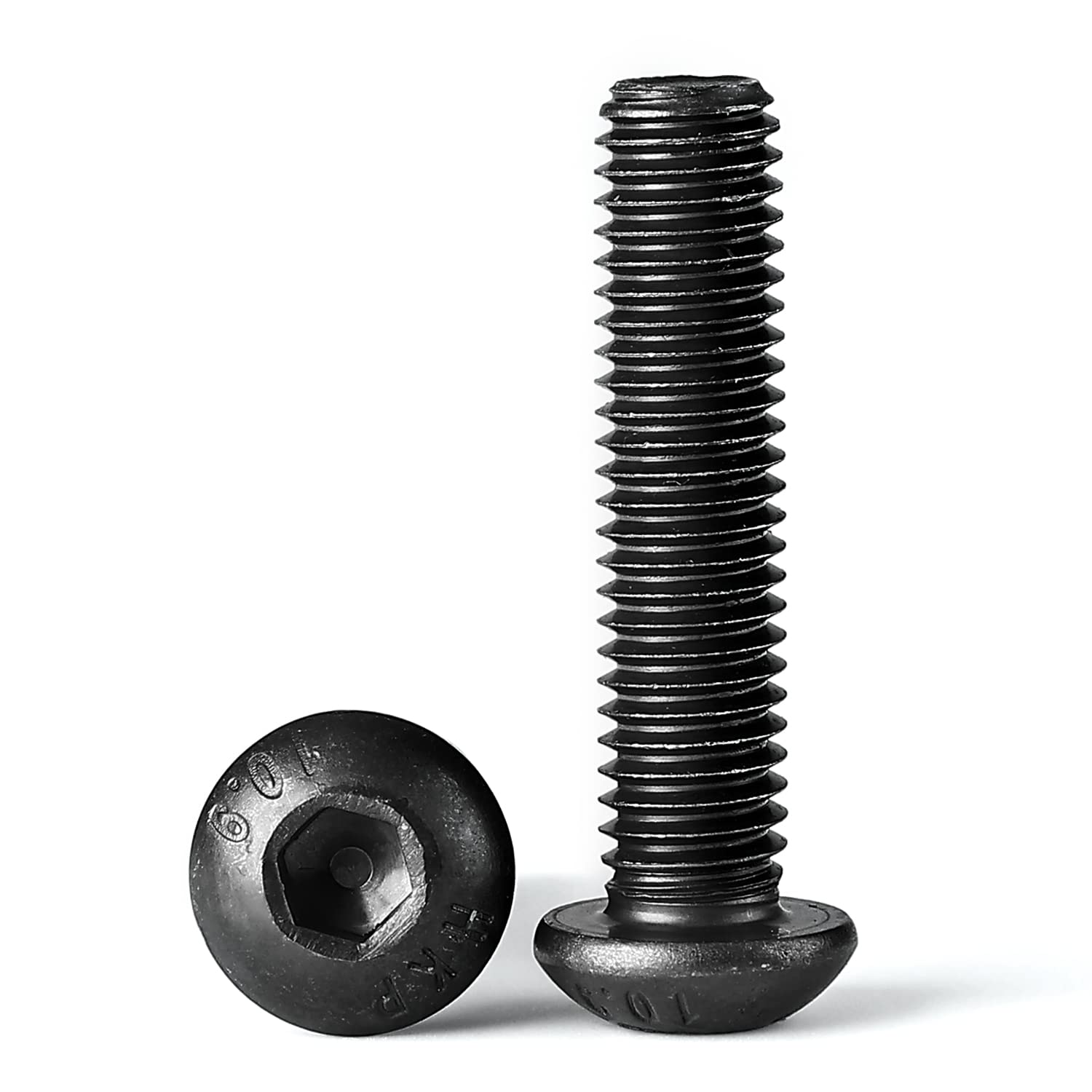 M5-0.8 x 30mm Button Head Socket Cap Screws Bolts 10.9 Grade Alloy Steel Metric, Black Oxide Finish, Machine Fully Threaded, Allen Hex Drive, 50PCS