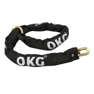 okg security chain - 3.6 ft x 0.36" (9mm) heavy duty chain - special hardened alloy steel cut proof chain - premium anti theft garage chain, e-bike chain, motorcycle lock chain, fence gate chain, etc.