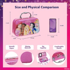 Townley Girl Disney Princess Tiana, Cinderella, Jasmine, Moana and Ariel Fashion Purse Set with Makeup, Toys Gift for 3 4 5 6 7 8 9 10 11 12 Years Old Kid