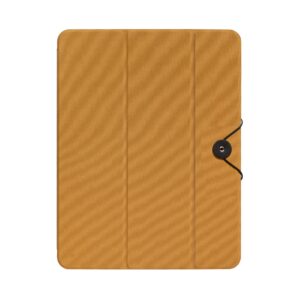 native union w.f.a ipad folio – foldable stand and cover made of recycled materials compatible with ipad air 13" m2, ipad pro 12.9" with easy magnetic attachment and button and string design (kraft)