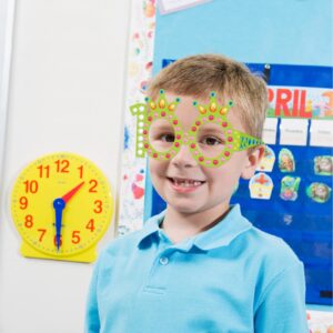 30Pcs 100 Days Paper Glasses Rhinestones 100th Day of School Educational Photo Booth Props Party Favors for Classroom