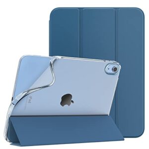 timovo case for ipad 10th generation case 2022, slim stand case for ipad 10.9 inch, soft tpu back cover, smart folio protective leather case fit ipad 10 - abyss blue