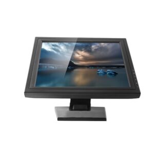 17'' LCD Touchscreen Monitor, 1280x1024 LCD TFT Screen USB VGA for POS System Gaming External Monitor with Multi-Position POS Stand for Office, Retail, Restaurant, Bar, Gym, Warehouse