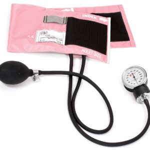 Prestige Medical Premium Adult Aneroid Sphygmomanometer, Pastel Pink