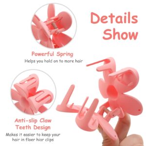 8PCS Flower Claw Clips, Hair Claw Clips for Thick Thin Hair, Non Slip Flower Hair Clips, Strong Hold Hair Clips for Women Girls, Aesthetic Color