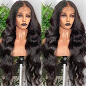 250 density human hair wig 13x4 HD Lace Front Wigs Human Hair Pre Plucked glueless wigs human hair Body Wave Wigs Human Hair Wigs For Black Women Frontal Wigs Human Hair Bleached Knots 20 Inch