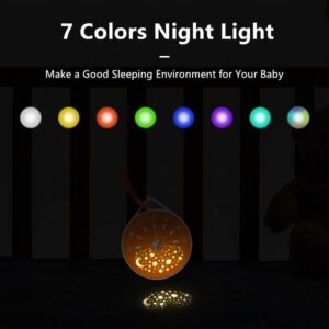 White Noise Machine Baby, Portable Sound Machine for Baby Kids Adult Sleeping, 10 Soothing Sounds, 7-Color Night, USB Rechargeable, Auto-off Timer, Sleep Noise Machine Therapy for Home, Office, Travel