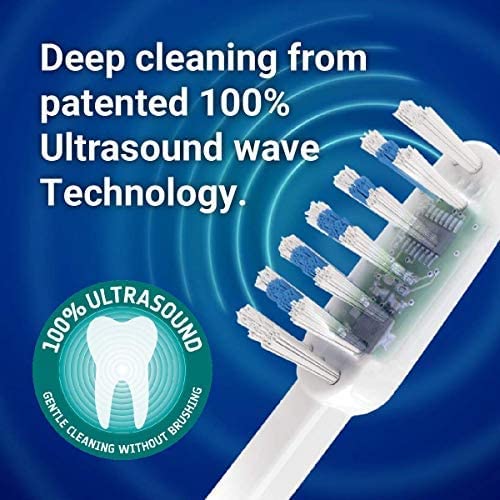 Emmi-dent Metallic/Professional 2-Pin Bristle-Head Attachments - Electric Toothbrush Replacement Heads. Cleans with Ultrasound Waves (Regular 4 Pack)