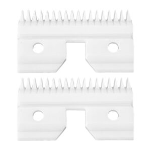 22teeth pet clipper ceramic blades for andis oster a5 and wahl km series replacement moving blade, white ceramic blade cutter (3f/3fc, 4f/4fc, 5f,/5fc, 7f/7fc, 3#, 4#, 5#, 7#, 8.5#, 9#, 10#, #30)