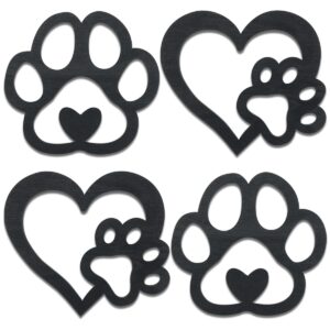 jekejiajiu dog room decor paw prints wood wall art dog lover wall decor sign for living room bedroom bathroom nursery dog mom gifts