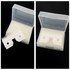 22teeth Pet Clipper Ceramic Blades for andis Oster A5 and Wahl KM Series Replacement Moving Blade, White Ceramic Blade Cutter (3F/3FC, 4F/4FC, 5F,/5FC, 7F/7FC, 3#, 4#, 5#, 7#, 8.5#, 9#, 10#, #30)