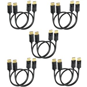 mosimli displayport cables 3ft 10-pack, dp display port cord male to male cord gold-plated cord, supports 4k@60hz, 2k@144hz compatible for computer, laptop, graphics card, docking station