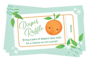 wish clover little cutie baby shower diaper raffle cards (24-count)