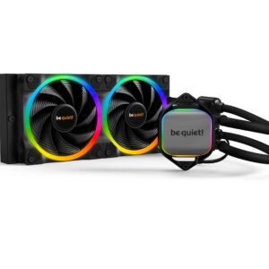 be quiet! Pure Loop 2 FX 240mm, CPU Liquid Cooler for Intel Core i3/i5 or AMD Ryzen 3/5, ARGB LED Illumination, 2X Light Wings PWM high-Speed Fan -BW013 Black