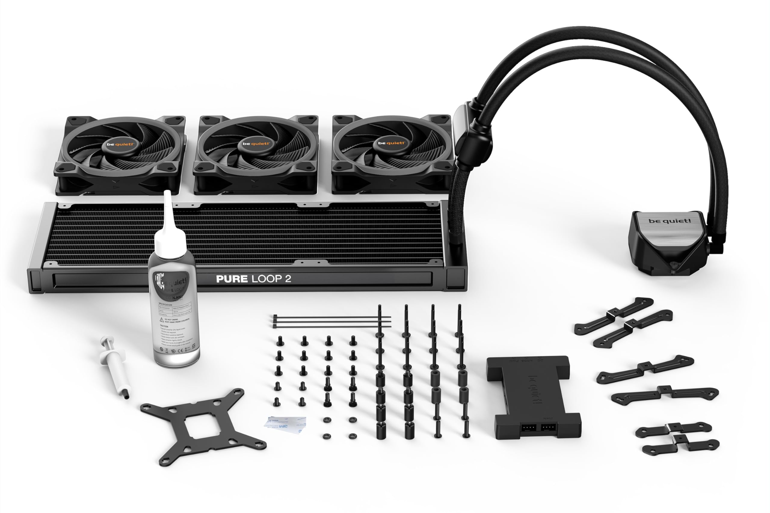 be quiet! Pure Loop 2 FX 360mm, CPU Liquid Cooler for Intel Core i3/i5/i7/i9 or AMD Ryzen 3/5/7/9, ARGB LED Illumination, 3X Light Wings PWM high-Speed Fan -BW015