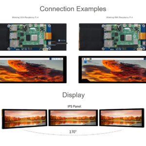 waveshare 7.9inch Touchscreen Display for Raspberry Pi 4B/3B+/3A+, 480×1280 Resolution IPS Screen, DSI Interface, Capacitive Touch Panel Support up to 5 Points Touch