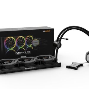 be quiet! Pure Loop 2 FX 360mm, CPU Liquid Cooler for Intel Core i3/i5/i7/i9 or AMD Ryzen 3/5/7/9, ARGB LED Illumination, 3X Light Wings PWM high-Speed Fan -BW015