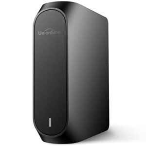 unionsine desktop external hard drive 16tb usb3.2gen2 type-c 3.5" hdd storage compatible for pc, mac, tv, desktop, laptop(black) hd3510