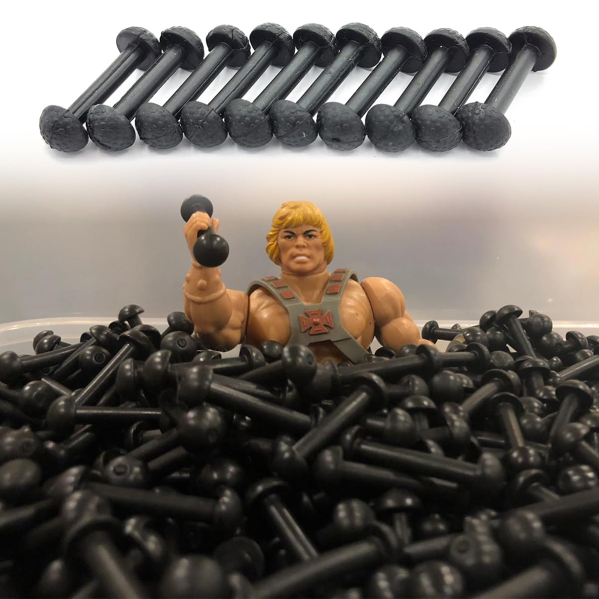 gtpartes 10pcs Motu Leg Band Replacement Connectors Fit for Vintage Figures Black Rubber