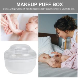 2 Sets Powder Puff Box Powder Puff Case Infant Powder Puff Talcum Powder Puff Plush Powder Puff Storage Container for Baby Powder