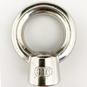 2 Pieces 316 Stainless Steel Lifting Eye Nut 5/8" UNC Marine Grade (5/8" - 2 PK)