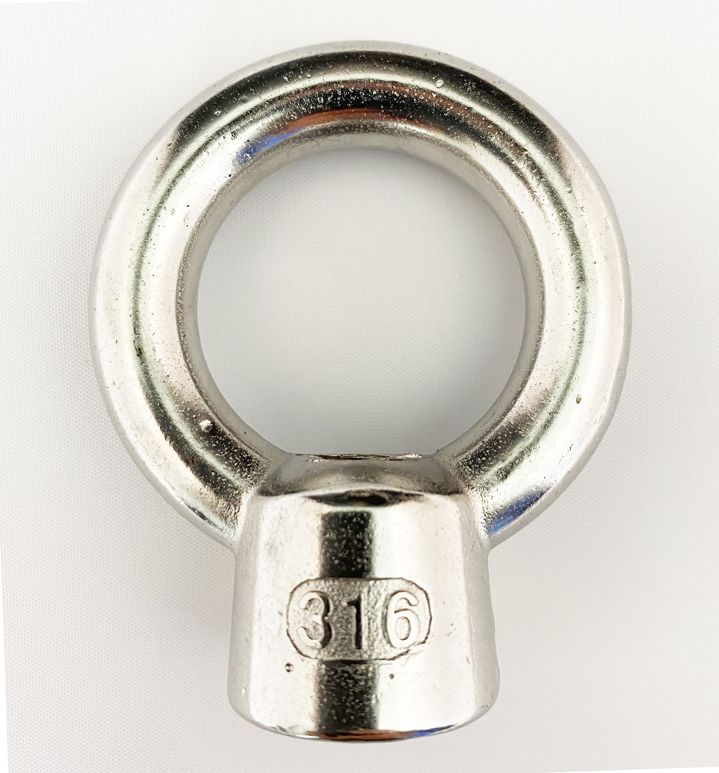 2 Pieces 316 Stainless Steel Lifting Eye Nut 5/8" UNC Marine Grade (5/8" - 2 PK)