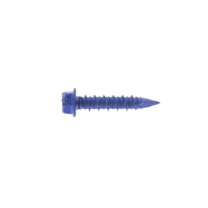 conquest fasteners 1/4" x 1-1/4" hex head blue concrete screws (box of 100) to anchor masonry, brick & block