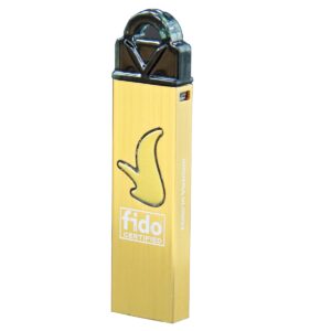 vincss fido2 touch1 - two factor authentication/passwordless usb security key, usb-a ports, fido2 certified (yellow)