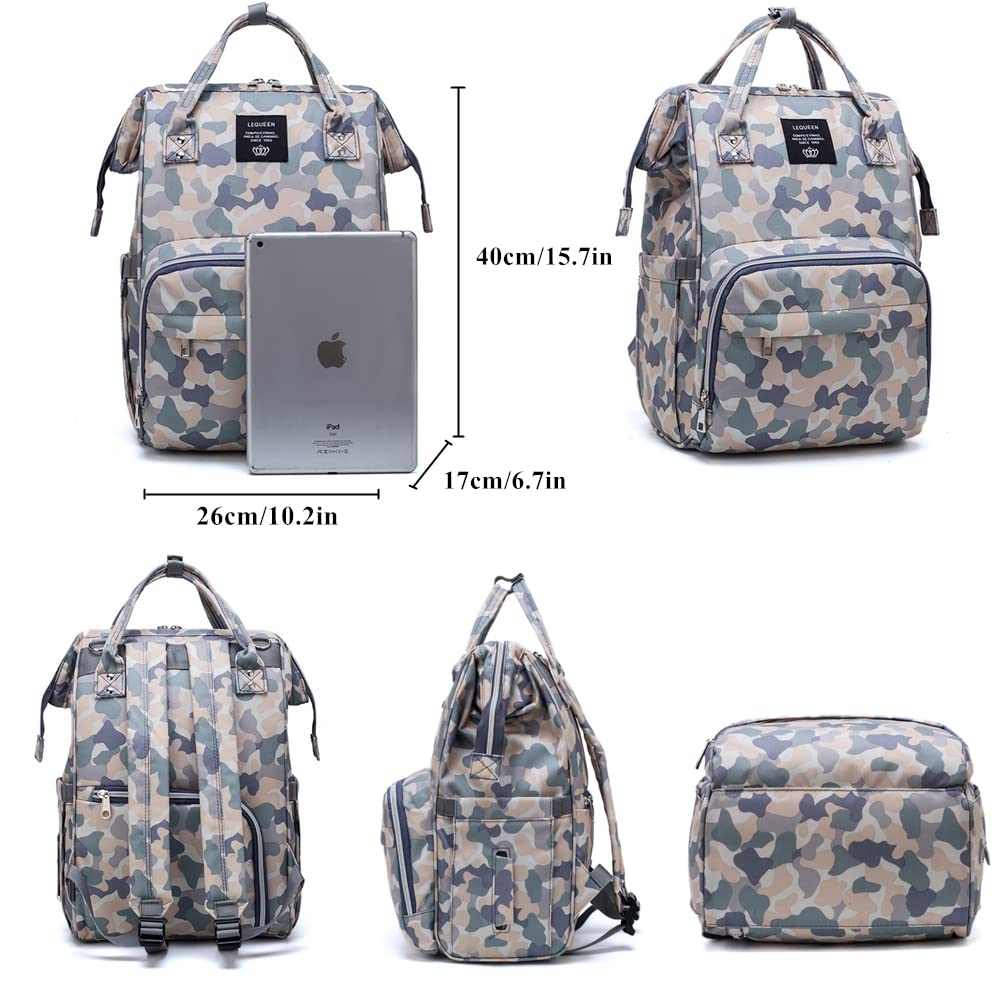 Armbq Camo Diaper Bag Backpack Multi-Function Diaper Bag for Baby Care Essentials Waterproof Travel Baby Bag for Mom Dad