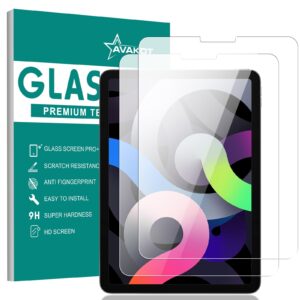 avakot 2 pack tempered glass film for ipad air 5th generation | tempered glass screen protector for ipad air 4th 10.9 inch 2022/2020 | anti-scratch sensitive screen protector for ipad pro 11