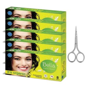 bella threading thread pack of 5 (5 x 8 spools) with behal international scissor