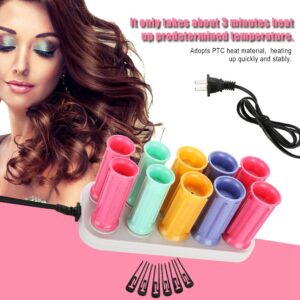 Travel Hot Rollers, Hot Rollers For Medium Hair Professional Electric Heated Roller Curling Roll Hair Tube Hair Styling Tool Compact Electric Hair Rollers