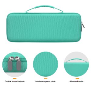 Canboc Hard Carrying Case for Logitech POP Keys Mechanical Wireless Keyboard and POP Wireless Mouse, Mesh Pocket fits Cables, USB Receiver, Spare Keycaps and More Accessories, Mint Green