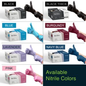 Disposable Black Nitrile Gloves X Small 50 Count - Extra Thick 4.5 Mil - Powder and Latex Free Rubber Gloves - Surgical Medical Exam Gloves - Food Safe Cooking Gloves