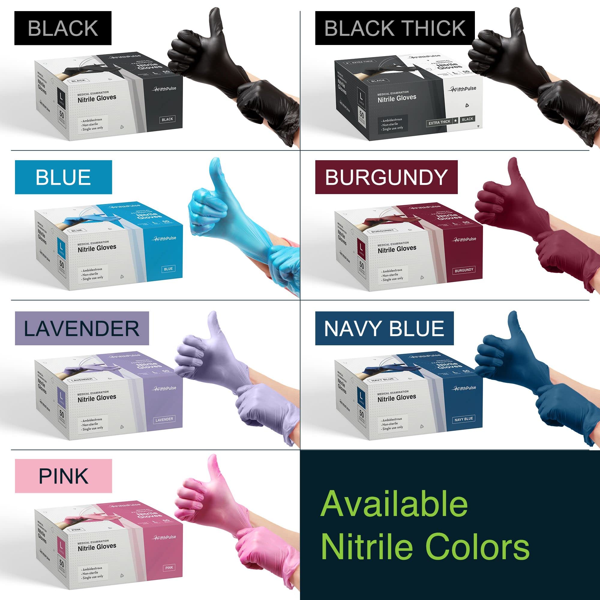 Disposable Black Nitrile Gloves X Small 50 Count - Extra Thick 4.5 Mil - Powder and Latex Free Rubber Gloves - Surgical Medical Exam Gloves - Food Safe Cooking Gloves