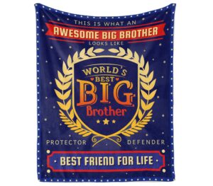 innobeta big brother gifts blanket for boys, toddlers on birthday, christmas - world's best big brother flannel blanket, 40"x 50"