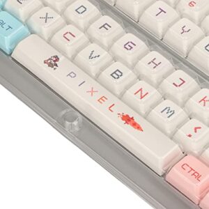 PBT Keyboard Keycaps, Mechanical Gaming Keyboard Keycap, PX Style English 125 Keys DIY Opaque Keycap, for Mechanical Keyboard