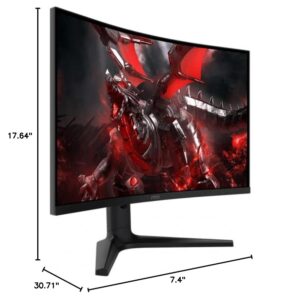 MSI G271C E2, 27" Gaming Monitor, 1920 x 1080 (FHD), VA, 170Hz, FreeSync Premium, HDMI, Displayport, Tilt,Black