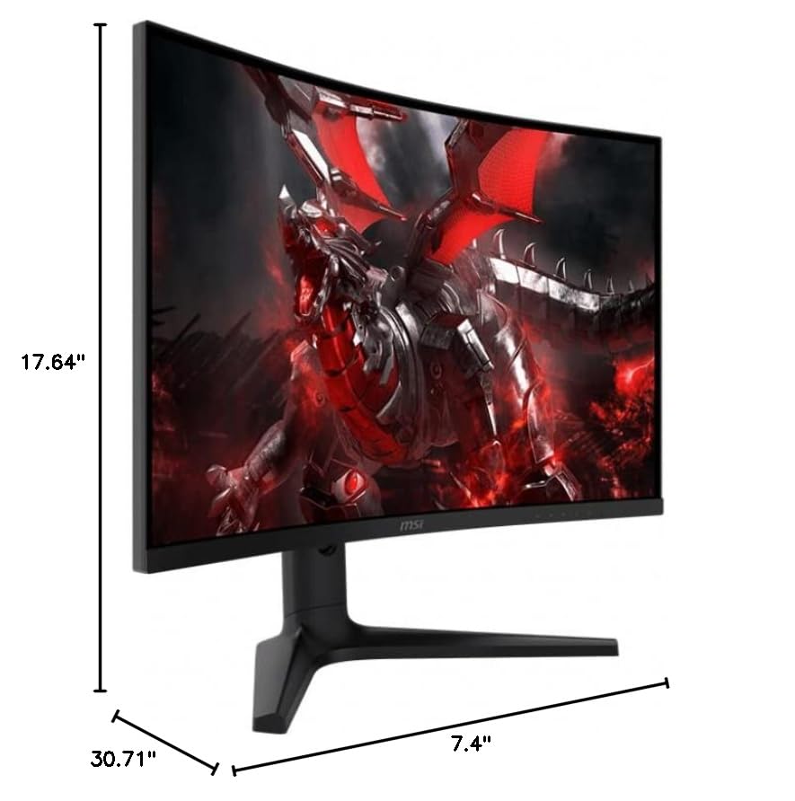 MSI G271C E2, 27" Gaming Monitor, 1920 x 1080 (FHD), VA, 170Hz, FreeSync Premium, HDMI, Displayport, Tilt,Black