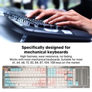 PBT Keyboard Keycaps, Mechanical Gaming Keyboard Keycap, PX Style English 125 Keys DIY Opaque Keycap, for Mechanical Keyboard